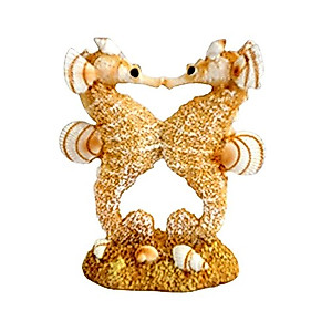 Beachcombers 03286 Sand/Shell Kissing Seahorses, Tan