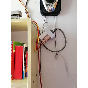 Multi Plug Outlet Extender Box,3-Outlet Power Strip, Long Extension Cord, White (1.8m/6Ft)