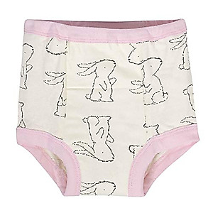 Gerber Baby Girls' 4-Pack Training Pant, Bunny, 3T