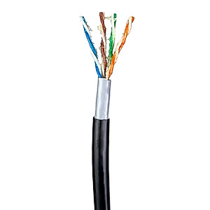 IPCamPower CAT5e Cable 1000' Gel Filled Direct Burial Double Jacketed Weatherproof Waterproof UV Rated Solid Copper, Easy Pull Box