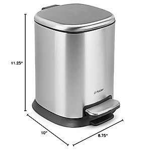 Polder 5-Liter Stainless Steel Step Can with 50 liner bags