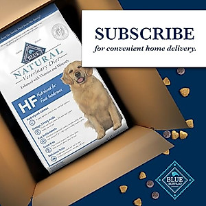 Blue Buffalo Natural Veterinary Diet HF Hydrolyzed for Food Intolerance Dry Dog Food, Veterinarian's Prescription Required, Salmon, 6-lb. Bag