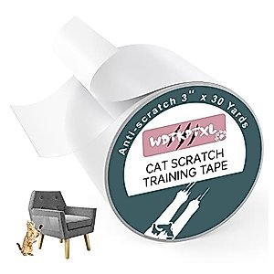 WDTKPTXL Cat Training Tape 3 Inches X 30 Yards Cat Scratch Deterrent Clear Double Sided Anti Cat Scratch Furniture Protector Couch Protector for Cats