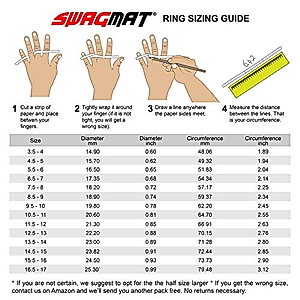 Swagmat Silicone Wedding Rings, 3 Pack Wedding Bands for Men & Women (Black, Dark Gray, Blue, Size 12)