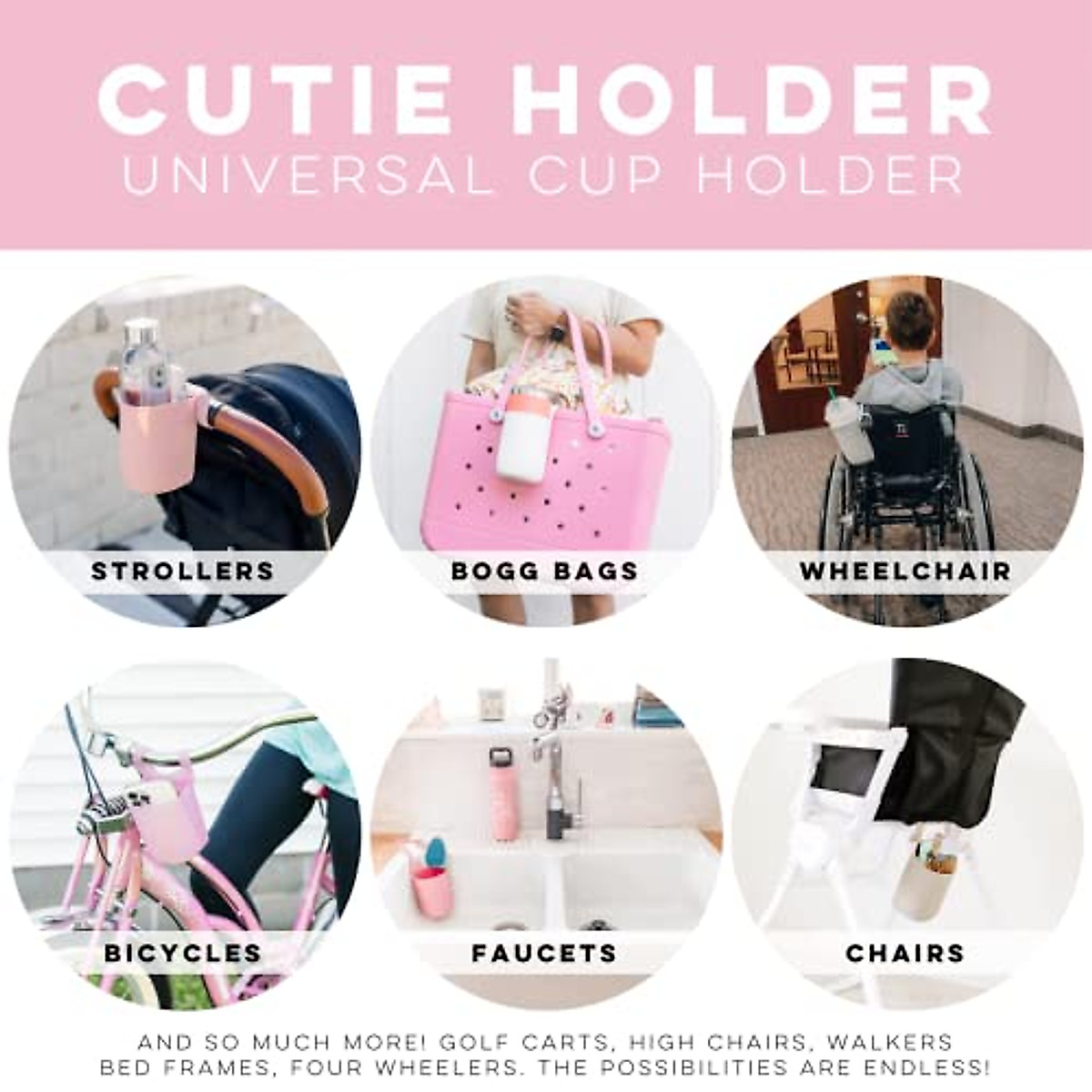 Ryan & Rose Cutie Holder Universal Stroller Cup Holder (Ballet)