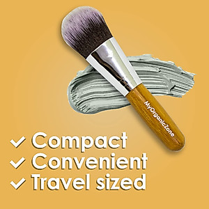 Face Mask Brush - Soft Bamboo Facial Mud Mask Applicator Brush for Applying Facial Mask | Use with Facial Mud Masks, Peel Off Masks, Oils & Makeups (4 inches long)