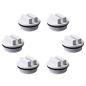 ATIE 1.5" Threaded Pool Spa Return Line Winterizing Plug & Pool Filter Drain Plug SP1022C with O-Ring for Winterizing Pools During Winter Season and for Most Hayward Pentair Pool Filters (6 Pack)