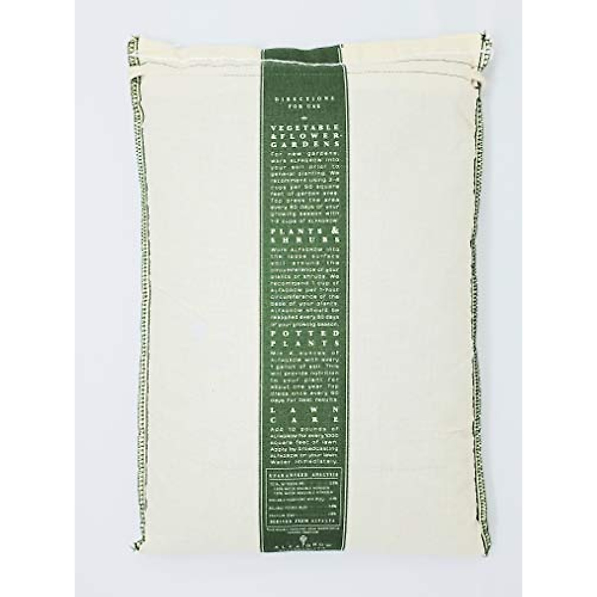 Alfagrow - 10 lbs Alfalfa Pellets, Natural Fertilizer, Soil Amendment, Mulch, High in Nitrogen, Canvas Drawstring Reusable Bag, Great for Roses