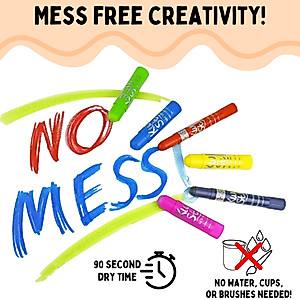 Kwik Stix Solid Tempera Paint Sticks, 30 Colors, Washable Paint Sticks for Kids, Super Quick Drying, Non-Toxic, Allergen Free, Paint Sticks in Classic, Pastel, Metallic, Earth & Jewel Colors, Paint for Kids and Toddlers