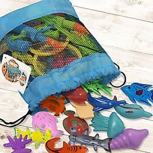 ArtCreativity Fishing Toys Set for Toddlers, Magnetic Fishing Set with Rods, Nets, Bag, and 30 Aquatic Toys, Interactive Fishing Game for Kids, Swimming Pool, Bath Toys for Kids, Boys and Girls