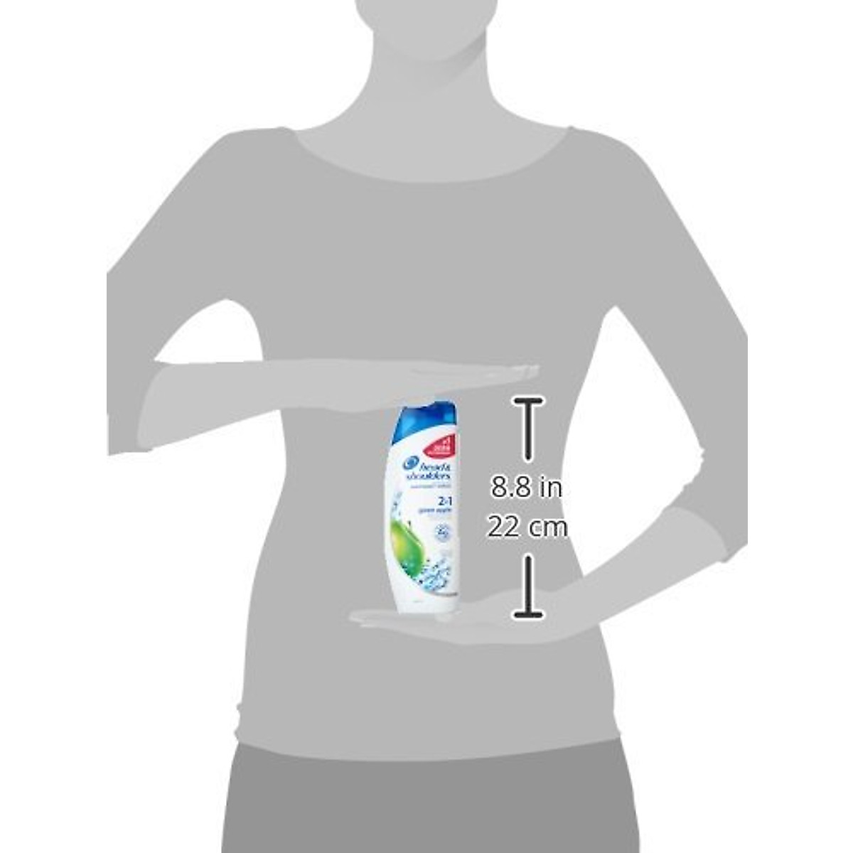 Head & Shoulders 2 in 1 Dandruff Shampoo + Conditioner, Green Apple 13.5 oz (Pack of 4)