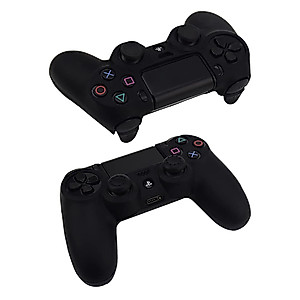 ZOMTOP Silicone PS4 Controller Case: A Second Skin for Your Gamepad - Soft, Anti-Slip, Shockproof - Original Color with Grips and Caps(Purple)