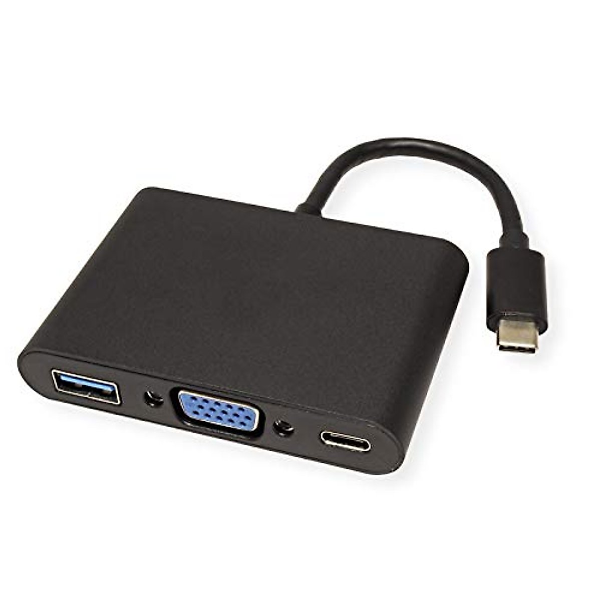 Value 12993201 usb3.1 Display Adapter – Type C to VGA + USB 3.0 A Type C (Power Delivery) Black