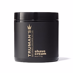 Truman's Gentlemen's Groomers - Men's Shave Cream - Ultimate Smooth Close Shave - Eliminates Razor Burn, Clogged Pores, Breakouts - Coconut and Eucalyptus Oils 6oz