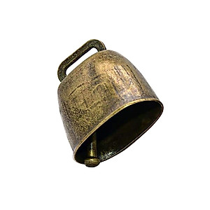 OUQYLG 5 Pack Pet Bell Anti-Lost Bells Animal Bell Cow Horse Sheep Grazing Metal Copper Bells,Cattle Farm Animal Loud Bronze Bell