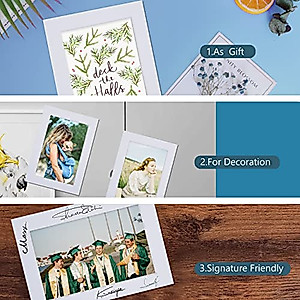 Somime 10 Pack Pre-Cut 11 x 14 White Picture Mats for 8x10 Photos - White Core Bevel Cut Frame Matte, Acid Free, Ideal for Frames/Artwork/Prints