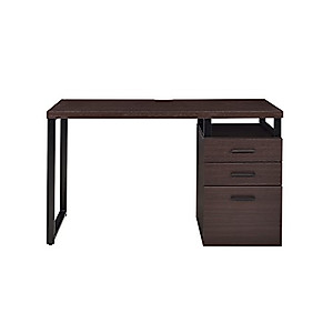 Acme Coy 3-Drawer Wooden Home Office Desk in Dark Oak