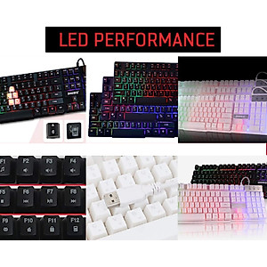 Bosswiz Gaming Keyboard, K80 3 Color Backlight LED, Mechanical, USB, 104 Keys, Korean/English (QWERTY), Ambidextrous, Modern Style, Office Use