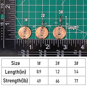 Dr.Fish 20 Pack Fishing Power Clips Swivels Barrel Snap Swivels Quick Change Fishing Snap Connector High Strength Speed Clips Swivels Fishing Tackles Freshwater Saltwater 66LB