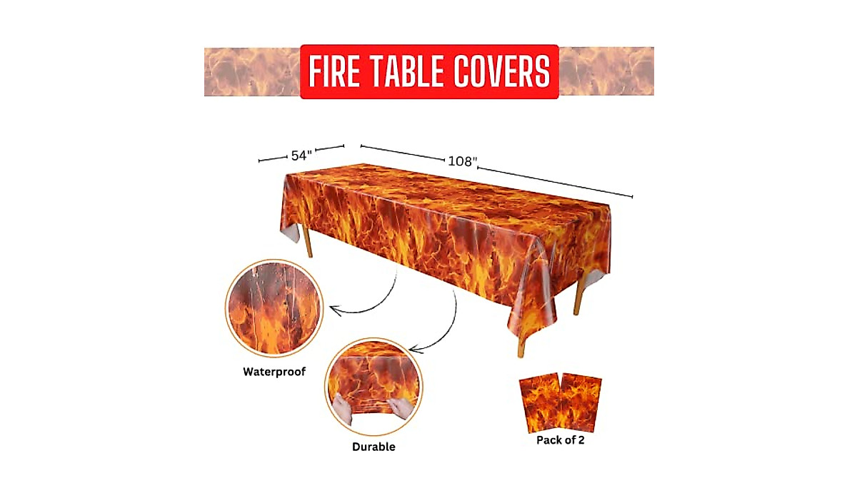 Fire Table Covers - Reusable Flame Décor for Parties | Blue Orchards