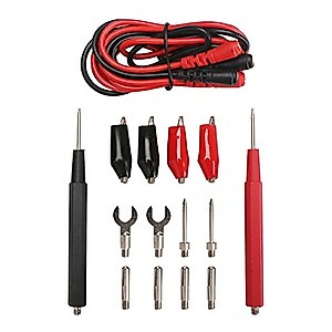 DROK® Multimeter Test Leads Kit, Replaceable Digital Multimeter Accessories, DMM Universal Combined Test Probes Cable Set, Banana Plugs Alligator Clips Replacements for Electronic Automotive