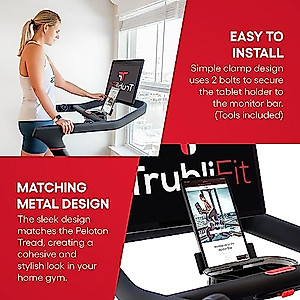 iPad Holder for Peloton Tread - Tablet Mount for Peloton Treadmill - Does Not Fit Peloton Tread+ - Watch Netflix While You Run - Accessories for Peloton Tread (Peloton Tread)