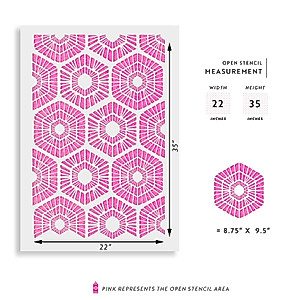 Scandinavian Geometric Pattern Wall Stencil - Wall Stencil, Accent Wall Stencil, Floor Stencil, Modern Wall Stencil - Use Stencils for A Wallpaper Look