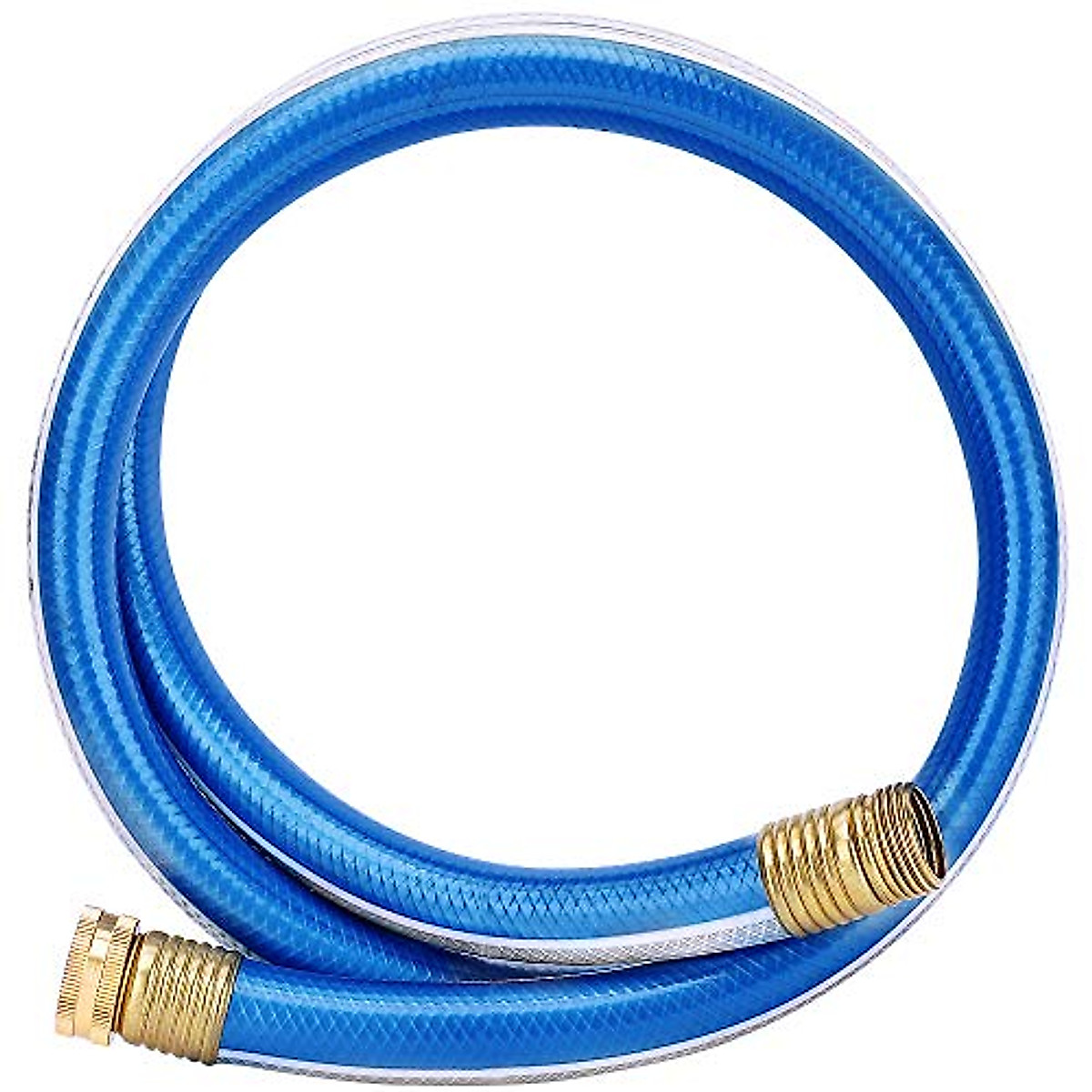 Solution4Patio Homes Garden Hose Short 3/4 in. x 5 ft. Water Hose Blue Lead-in Hose Male/Female High Water Pressure with Solid Brass Fittings for Water Softener, Dehumidifier, Vehicle 8 Years Warranty