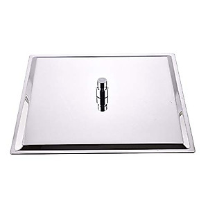 AWARA 16 Inch Rain Shower Head, Square Ultra Thin 304 Stainless Steel High Pressure Shower Head, Large Chrome Polish Rainfall Shower Head Full Body Coverage Modern Waterfall Shower Head