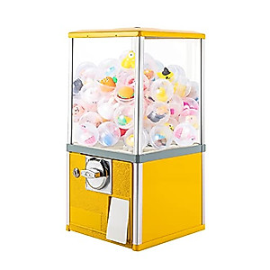 Big Gumball Machine, Commercial Candy & Gumball Vending Machine, Heavy Duty Red Metal with Large Glass Window, Coin Operated