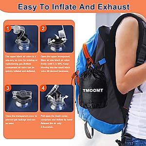 Inflatable Travel Pillow, Airplane Neck Pillow Comfortably Supports Head and Chin, Travel Pillow for Sleeping Airplane - Avoid Neck & Shoulder Pain, Used for Airplanes/Cars/Buses/Trains/Office Napping