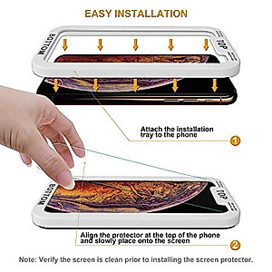 Supershieldz (2 Pack) Designed for iPhone 11 Pro, iPhone Xs and iPhone X (5.8 inch) Tempered Glass Screen Protector with (Easy Installation Tray), Anti Scratch, Bubble Free