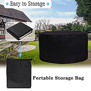 QIAOH Round Patio Table Cover Waterproof 90x40in, Uv-Protection, Outdoor Garden Furniture Rain Cover, Round Patio Table Cover, Outdoor Furniture Covers, Heavy Duty Garden Furniture Cover