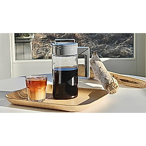 Ucraft Kitchen Cold Brew Coffee Maker – 1.5 Quart – Serve and Store Pitcher for Iced Coffee – Shatterproof – Leak Proof – Fits Most Refrigerator Doors