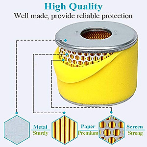 HOODELL Professional GX390 Air Filter, Compatible with Honda GX340 GX 390 11HP 13HP Engine 17210-ZE3-505 17210-ZE3-010 Air Filter