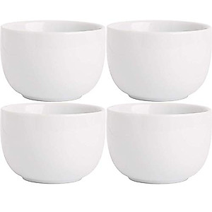 Home Essentials 15237 Fiddle and Fern Round Bowl Mini Taster, Set of 4, 3-inch Long