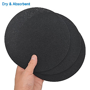 6.7 inch Charcoal Filters for Kitchen Compost Bin - 3 Pack, Filter for Countertop Compost Pails Bin Replacement, Compost Pail Replacement Activated Carbon Charcoal Filters, Round