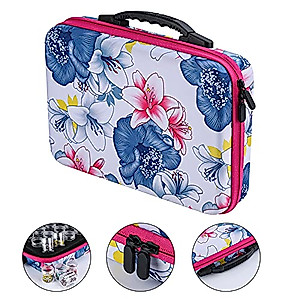 VTYHYJ 120 Bottles Diamond Art Storage Bag Organizer with Tools Diamond Painting Accsessories Carrying Case for Dots, Tools, Rhinestones, Nail Art, for Storage and Travel (Pink)