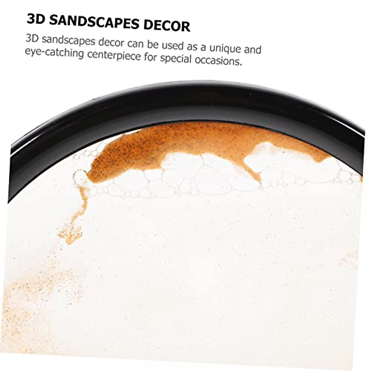 Abaodam 3pcs 3D Sand Painting Hourglass Calm Relaxing Desk Toy Flowing Sand Picture Bookshelf Decoration Moving Sand Art Decor Sand Painting Art Dynamic Sand Picture Sports Office Water