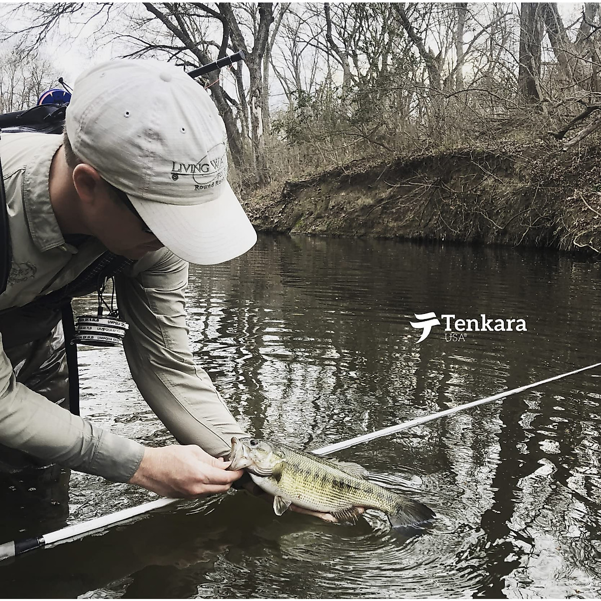 Tenkara USA Fly Fishing HANE™ Rod with Case, Super Compact All-Around for Small & Medium Fish - Ultra-Portable, Carbon Fiber, Lightweight (10ft10in - 330cm) (Tenkara USA Rod Only)