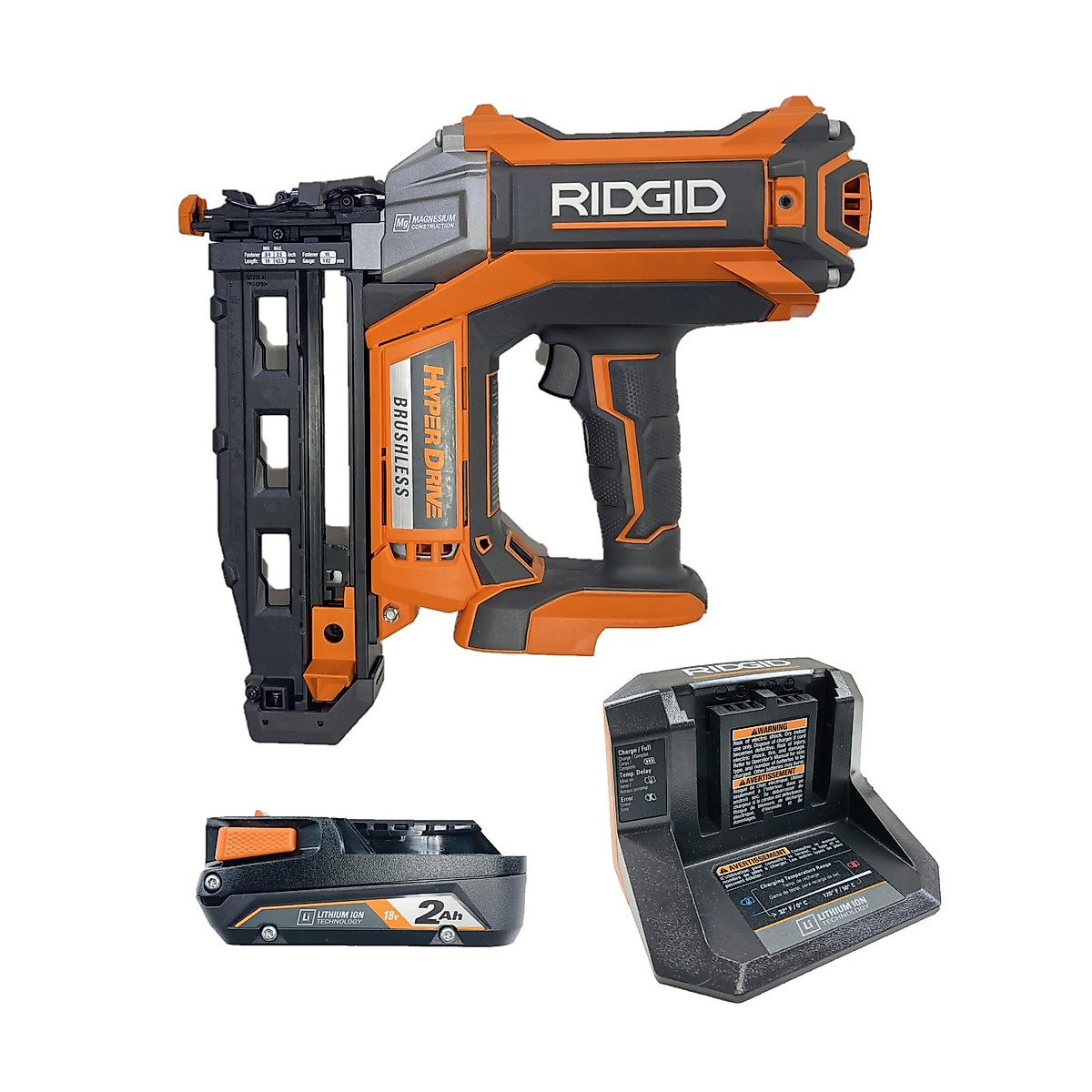 RIDGID HyperDrive 18-Volt Brushless 16-Gauge 2-1/2 in. Straight Nailer