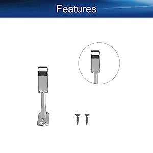 Yinpecly 0.63" x 1.18"(WxL) Zinc Alloy Oval Closet Rod Support Bracket Without Screws for Cupboard Clothes Hanging Wardrobe Silver Tone 2pcs