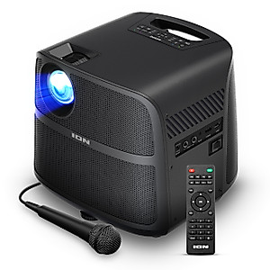 ION Audio Projector Deluxe HD Battery/AC Powered 720p HD LED Bluetooth-Enabled Projector with Powerful Speaker