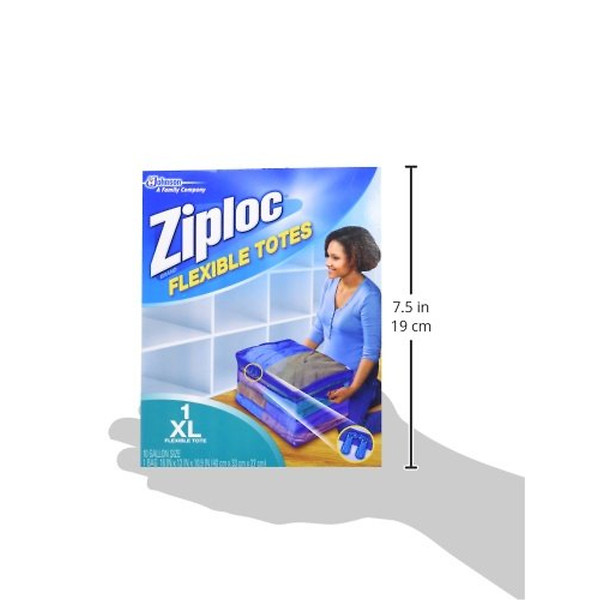 Ziploc Flexible Totes Clothes and Blanket Storage Bags, Perfect for Closet Organization and Storing Under Beds, XL, 4 Count