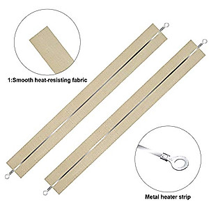 Honoson 10 Pieces Impulse Sealer Spare Repair Parts Kit Heating Element Service Heat Seal Strips Replacement Elements Compatible with F-400, FS-400, PFS-400