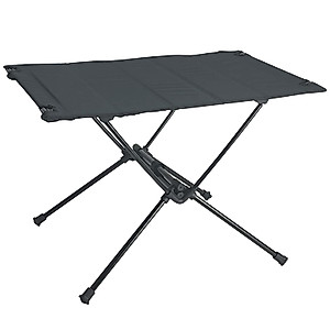 Sutekus Portable Camping Table Lightweight Folding Table with Hard Top for Camping Hiking Backpacking Picnic Partio (Black)