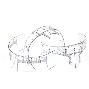 6 Pieces Tattoo Ruler Eyebrow Ruler Nose Positioning Eyebrow Grooming Ruler Reusable Eyebrow Stencil Makeup Microblading Measure