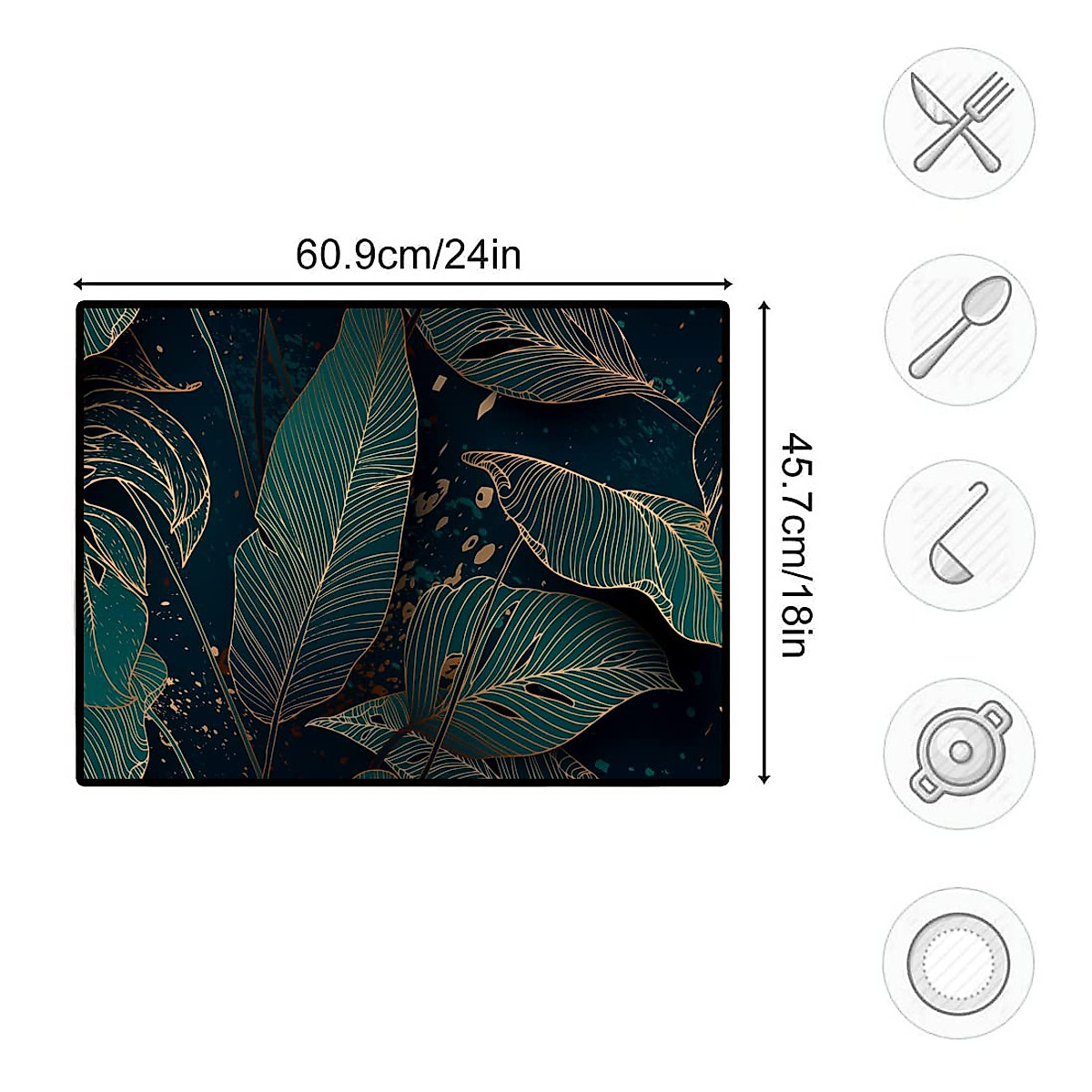 Coffee Bar Mat,Dish Drying Mat for Kitchen, 24x18" Coffee Tray Mat Under Coffee Machine,Rubber Coffee Maker Mat,Under Appliance Mats,Silicone Hot Mats for Coffee Machine,Coffee Dish Drying Mat