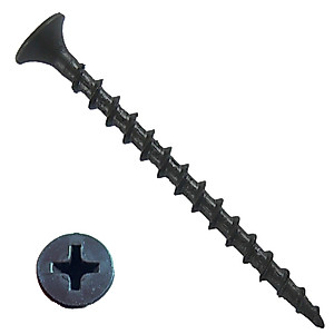 GRAY PHOSPHATE DRYWALL screws: #6 x 2" (12.5 oz - Apx. 136 screws) COARSE THREAD Drywall screws (or sheetrock screws) gypsum board, sheetrock, plasterboard. Use for all purpose wood screws.