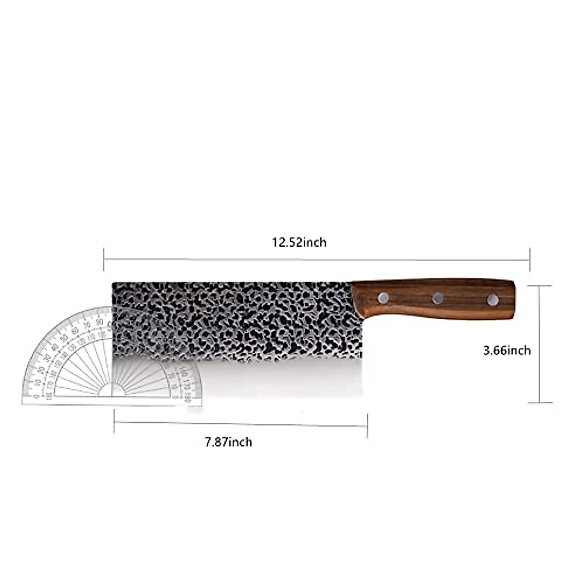Vegetable Cleaver Kitchen Knife Butcher's Knife Stainless Steel Hammer Knife, 8" Fits Home & Kitchen, Ergonomic Handle